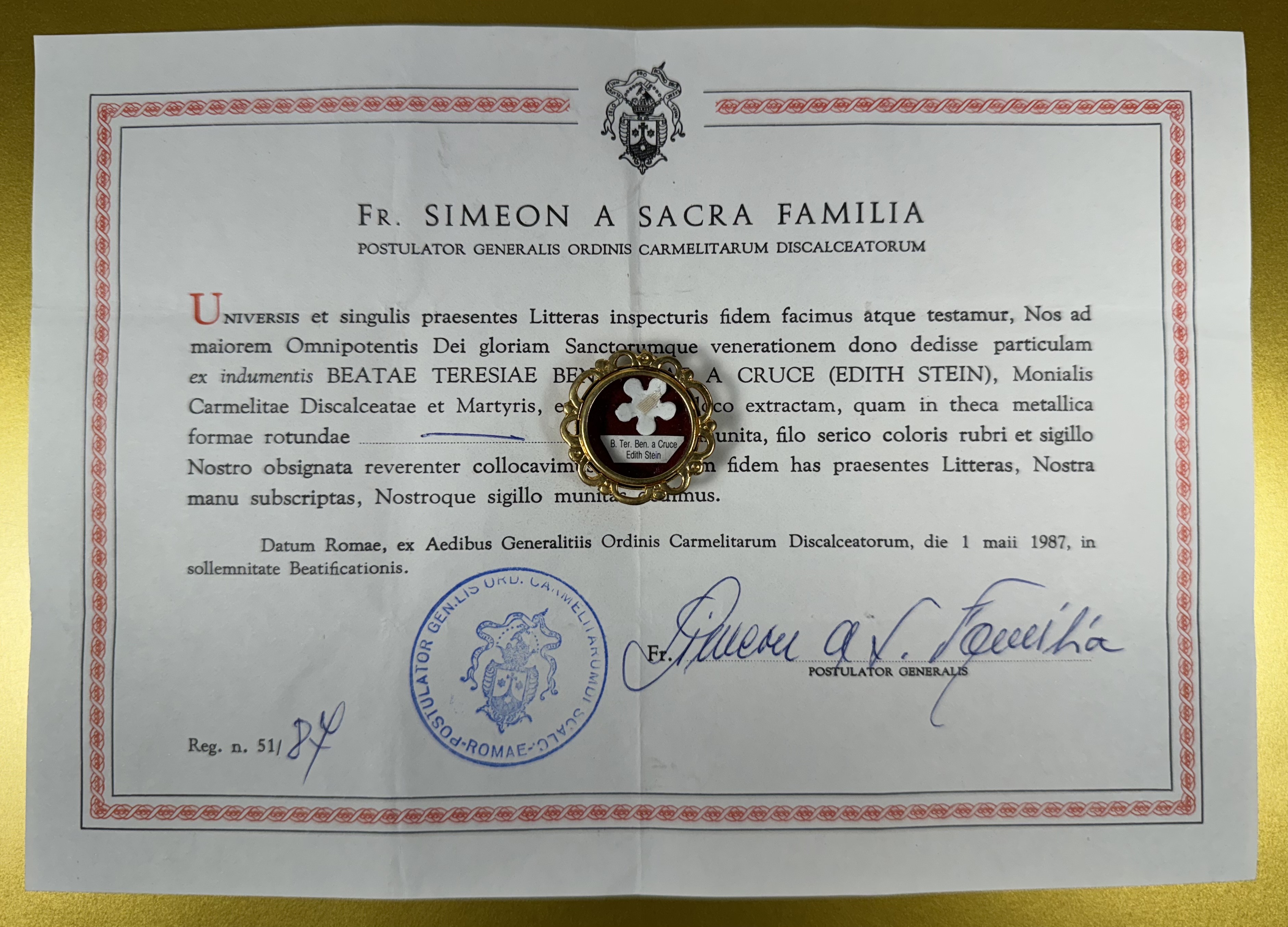 Russian Store - 1987 Documented reliquary theca with relic of St ...