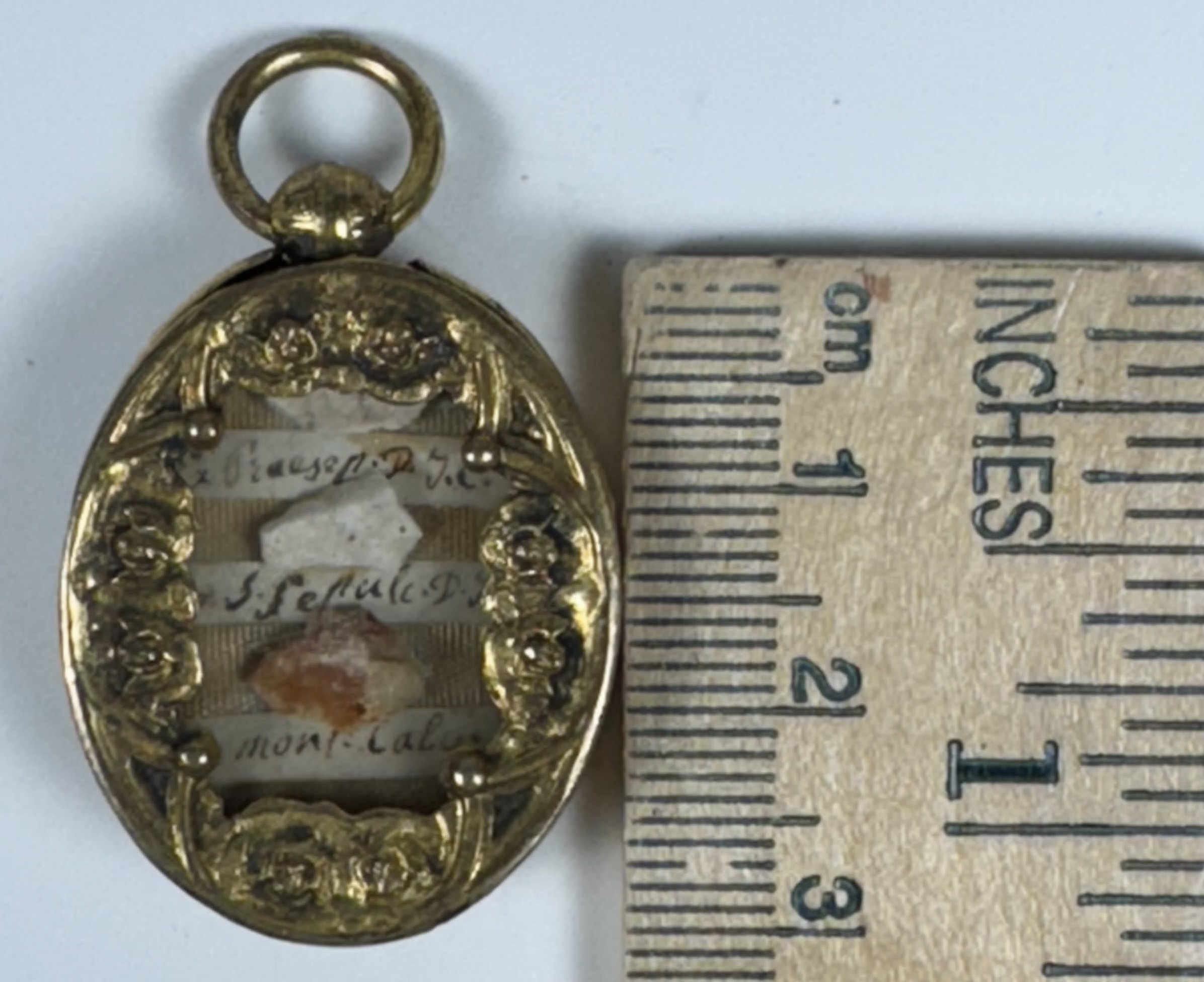 Russian Store - 1857 Documented reliquary theca with 3 relics of Christ ...