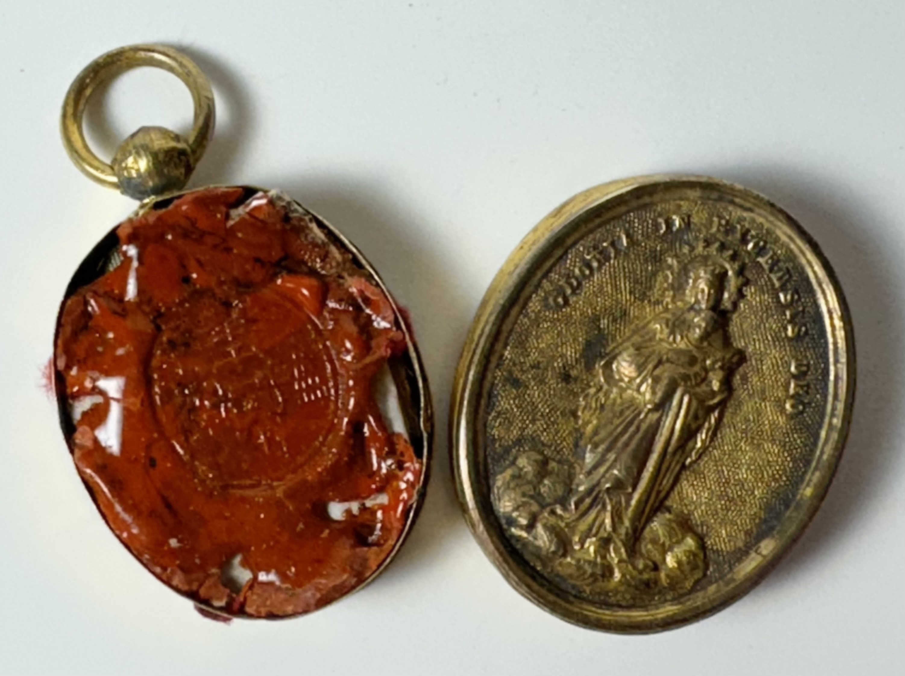 Russian Store - 1857 Documented reliquary theca with 3 relics of Christ ...